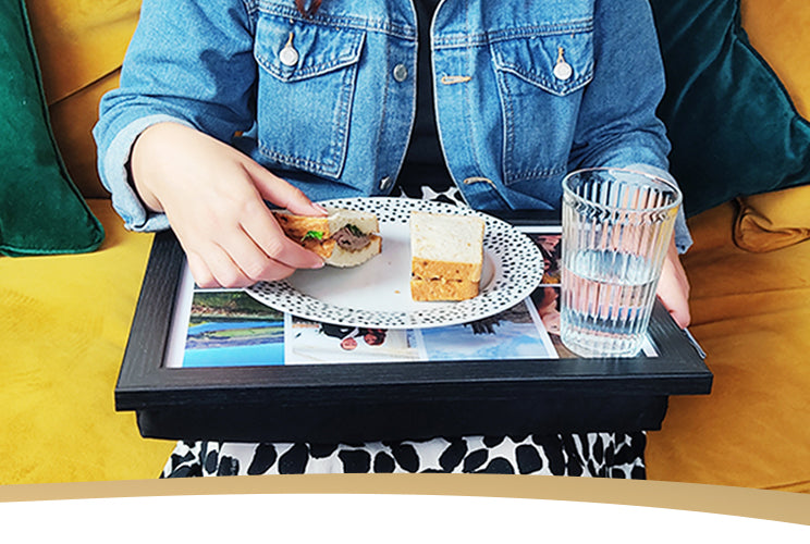 Lap Trays With Cushion | Handmade in UK | Photo Upload