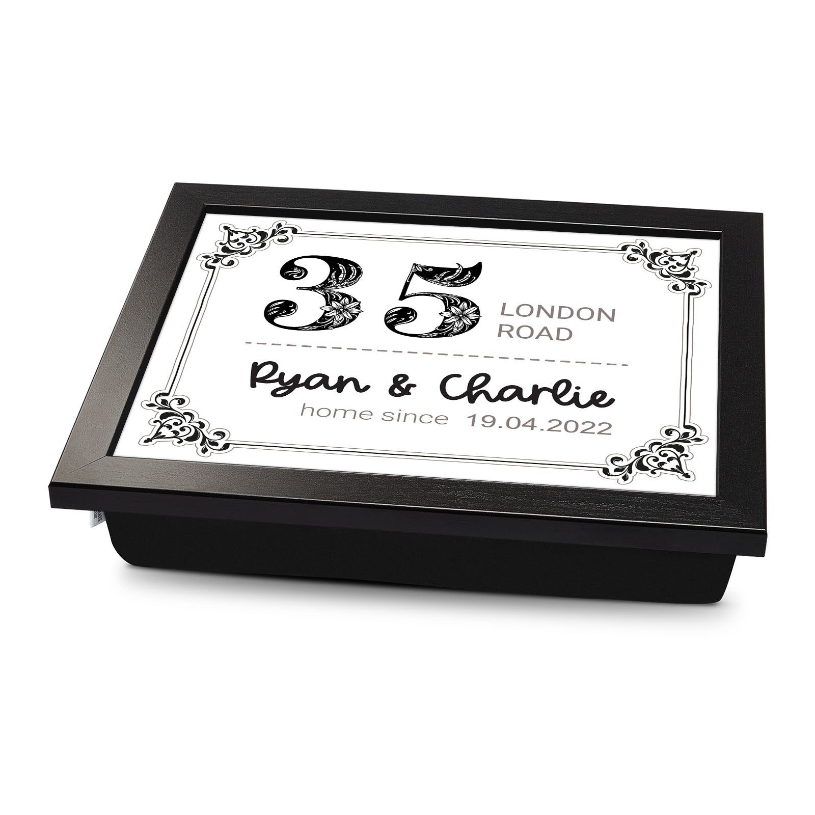 House Number Lap Tray Personalised Housewarming Gift – Lap Trays With ...